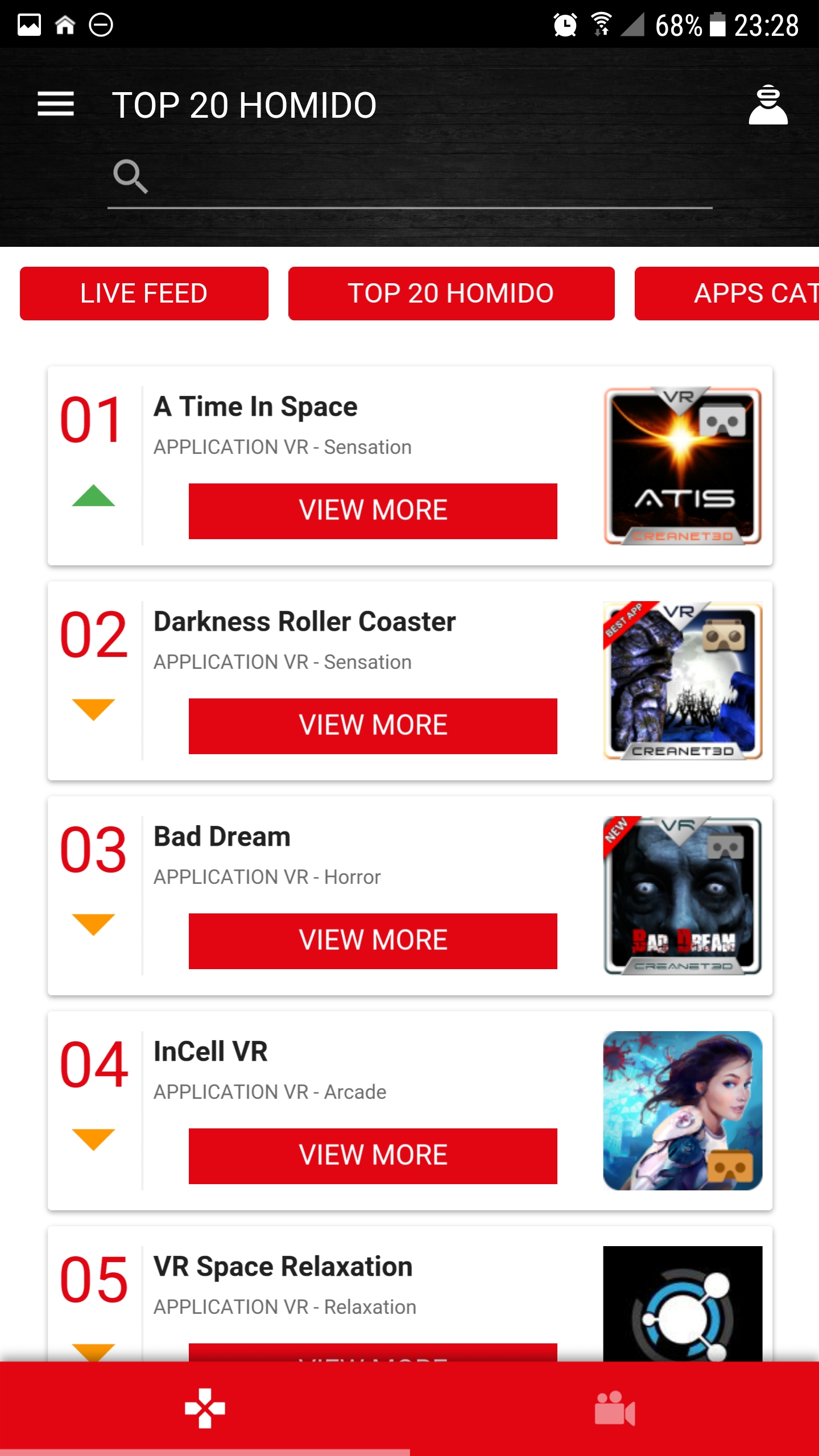 App HOMIDO VR center
